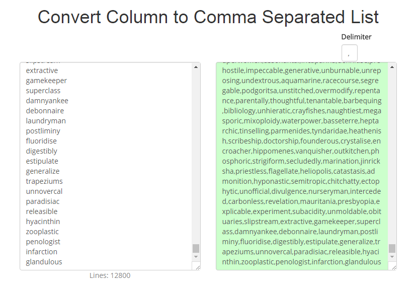 Anyone Know How To Convert Column To Delimited Data The Free For All 
